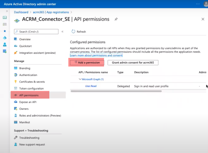 Configuring Oauth In Azure Active Directory Admin Center
