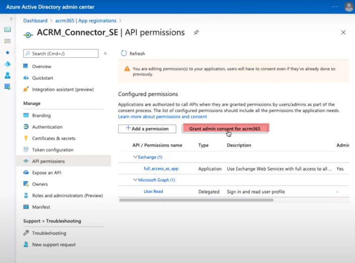 Configuring Oauth In Azure Active Directory Admin Center