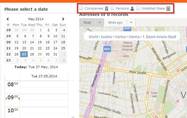 Visit Planning with map support