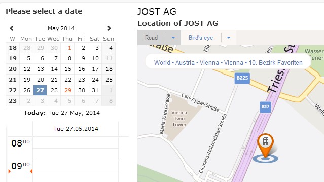 Visit Planning with map support