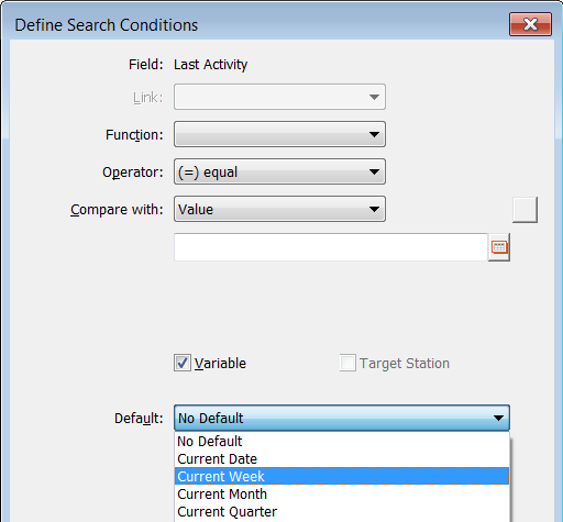 Defining Variable Conditions